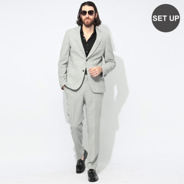 HUGO BOSS（ヒューゴ ボス）は、ドイツ発のラグジュアリーファッションブランドで、クラシックなスタイルと洗練されたデザインが特徴です。メッシュ素材のセットアップスーツ。通気性に優れ、軽やかな着心地を実現しながら、上品なスタイルを演出し...