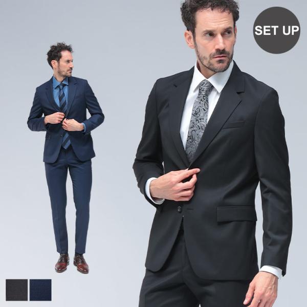 HUGO BOSS（ヒューゴ ボス）は、ドイツ発のラグジュアリーファッションブランドで、クラシックなスタイルと洗練されたデザインが特徴です。HUGO BOSSのスリムフィットスーツは、TESSE Lanificio Biella社の上質な生...