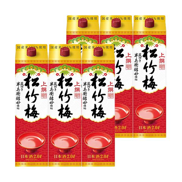 商品詳細品名宝酒造　上撰松竹梅商品説明長年の酒造りの中育まれた「蔵付き半兵衛酵母」とふくらみのある味わいをもたらす米麹で仕込み、口あたりが良くまろやかな味わいが特徴です。アルコール度数15度原材料米(国産)、米こうじ(国産米)、醸造アルコー...