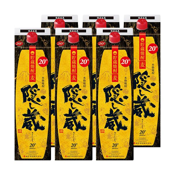 商品詳細品名濱田酒造　隠し蔵パック商品説明樽で貯蔵熟成した琥珀色の本格麦焼酎じっくりと経た時の味わいをかもす、貯蔵麦焼酎ができました。厳選した大麦を白麹で仕込み、減圧蒸留、樽で貯蔵熟成しました。樽の木とマイルドでなめらかな飲み口の奥に感じる...