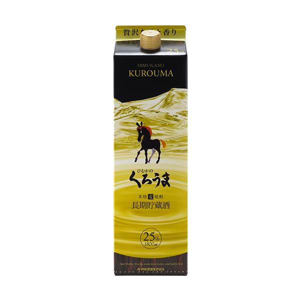 商品詳細品名神楽酒造　長期貯蔵酒ひむかのくろうまパック 25% 1800ml商品説明樽貯蔵に最適な麦焼酎を高千穂の澄んだ空気の中で少しずつ呼吸をしながら長期熟成を重ね、芳醇でまろやかに仕上がった逸品。氷点下20度で濾過することによって渋みの...