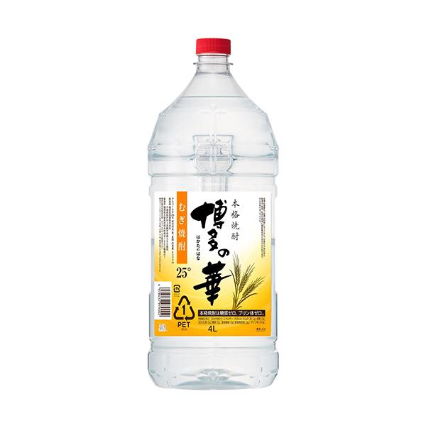 商品詳細品名福徳長酒類　本格焼酎 博多の華 むぎ 25% ペットボトル 4,000ml商品説明清冽な水と良質な大麦を原料に、伝統の技を駆使して生まれた華やかな香りと麦のまろやかな旨みが特長の本格麦焼酎。容量4000mlアルコール度数25％原...