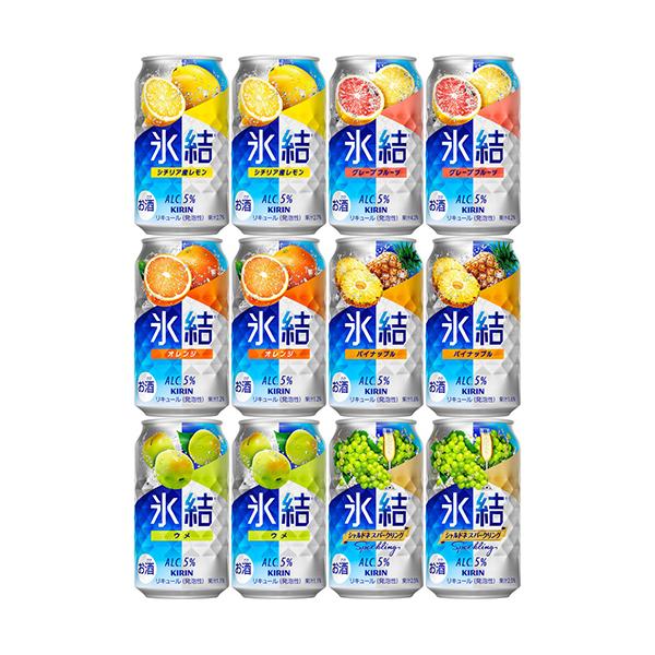 商品詳細品名キリン 氷結シリーズ 350ml×12本（6種×各2本）セットセット内容氷結（シチリア産レモン、グレープフルーツ、オレンジ、パイナップル、ウメ、シャルドネスパークリング）350ml×各2本リニューアルに伴い、パッケージ・内容等予...