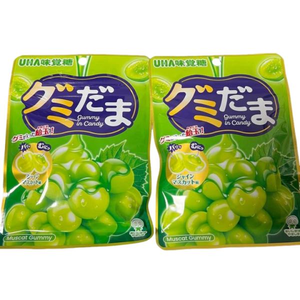 あめの中にグミ！？むにっと食感のグミを薄いキャンディーでコーティング。外はバリッツ！中はむにゅ！噛むのが楽しい。飴とグミのいいとこどり。シャインマスカットのジューシーな味わいが口の中に広がります。