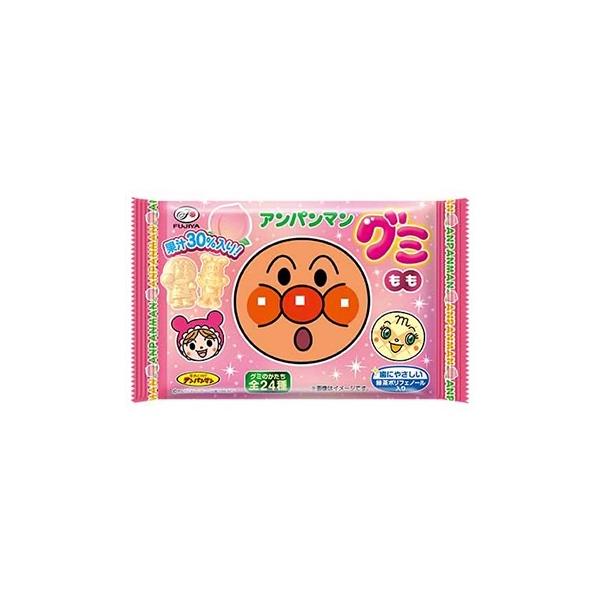 〈アンパンマングミ　ぶどう味　６粒入×２０個　（株）不二家〉　中身1袋あたりの外装サイズ：縦 14.8ｃｍ　横 9ｃｍ　厚さ 1.1ｃｍ【送料の目安】　当商品のみの場合、嵩的に数量32BOX（640個）まで　送料１個口料金で発送できます！　...