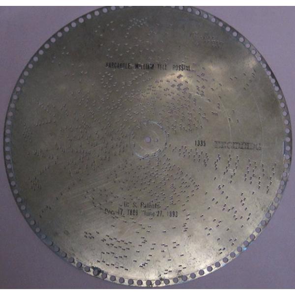 商品情報レジーナ　ミュージックボックス・オルゴール　オリジナルディスク15 1/2inch(39cm)互換できる機種　Regina、Polyphone、 Porter 曲名　舟唄　作曲者　ロッシーニデイスクの素材：鋼板　銅メッキこのディスク...