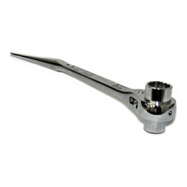 ●サイズ　・全長：305mm　・重量：445ｇ●特長　・サビにくいステンレス製　・鳶さんからの提案による、シノ部は17°曲った直線形状　・シノ部は番線を巻く際に素早く出来る形状になっています　・頭部は加工の際の穴埋めを施してあり、円滑なラチ...