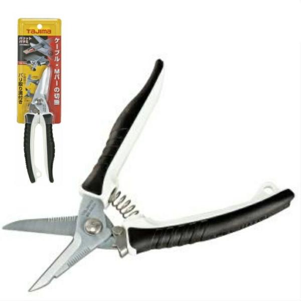 ●重量：128g●切断能力　・VVF線（2.0×3芯）　・VCT線（3.5×3芯）　・鋼板（軟鉄）0.5mm厚以下　・樹脂製品1.0mm厚以下 ●特長　・ブレードはハードクロムメッキ処理　・ケーブルが逃げないギザ刃を採用　・高炭素刃物鋼使用...