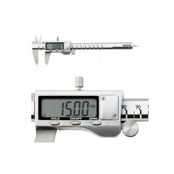 ●測定範囲：0〜150mm●重量：188g●概要・特徴　・外側測定、内側測定、深さ測定、段差測定に　・数字が読み取りやすい大型液晶画面　・デプスバー有　・表示ユニットケースは丈夫な金属製　・スライドパワーオン機能付　・オートパワーオフ機能付...