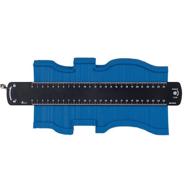 ●特長　・どんな形でも簡単に型取れます。　・対象物を傷付けにくいABS樹脂製です。　・形状を保持できるロックレバー付です。　・プラバーの締め付けを調整できます。　・両面に上下段の目盛付です。●サイズ　・335.00×133.00×20.00...