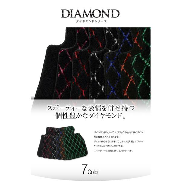 商品説明◎状態新品フロアマット1式　3枚組※完全国内生産◎対応車種プジョー 207ハッチバック A75F#   ◎年式年式：2007/3〜2012/10◎ハンドル右ハンドル専用（左ハンドルの車には対応しておりません）◎マットシリーズダイヤモ...