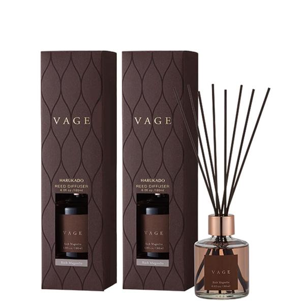 【商品概要】男性も楽しめるユニセックスタイプのリードディフューザー「VAGE(バーグ)」シリーズ。落ち着いたシックなデザインと贅沢な香りが、上質な室内空間を演出します。【香り】リッチマグノリア【容量】180ml×2個セット【本体サイズ】直径...