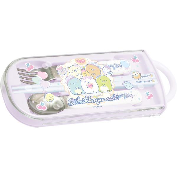 【商品概要】サイズ：約75×200×20mmABS樹脂製ケース・AS樹脂製フタ・AS樹脂製はし16.5cmステンレス+ABS樹脂製スプーン＆フォーク食洗機対応抗菌加工【商品説明】【商品詳細】ブランド：サンエックス(San-X)商品種別：ホー...