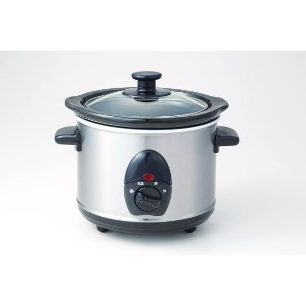 【商品概要】材質:本体:ステンレス、アルミ、内鍋:陶器、蓋:ガラス、ステンレス、PPセット内容:本体、うち鍋、蓋、個装状態:化粧箱電源:AC100V消費電力:80〜120W(AUTO:80〜120W/98.6〜90度、HIGH:120W/9...