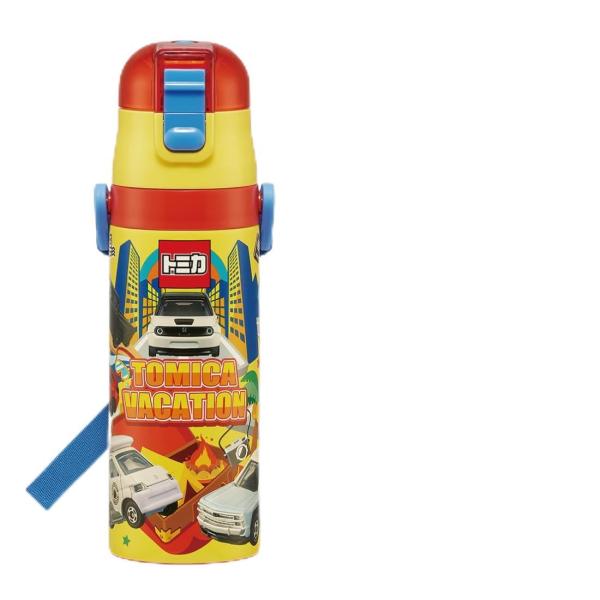 【商品概要】容量:470ml/サイズ:直径6.8×高さ23cm/原産国:中国保冷専用真空二重構造まほうびん/保冷効力:8度以下（6時間）/ワンプッシュで簡単オープン直接飲めるダイレクトキャップユニット/肩に下げられるショルダーベルト、ネーム...