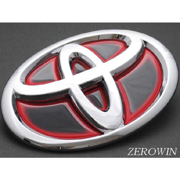 TOYOTAエンブレムスペースに貼るだけ簡単ドレスアップウレタン樹脂盛加工　立体成型レンズ効果で光沢抜群、高級感アップ■カラー　ヒートレッド■適合車種◆リアエンブレム用・ヴァンガード30系・ヴィッツ90系・エスティマ50系・AHR20W ・...