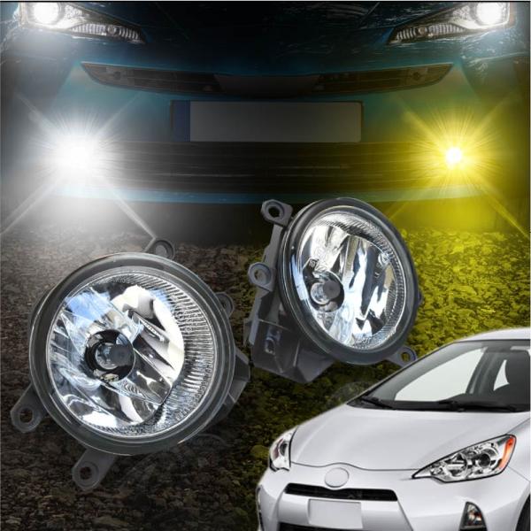 【発売日：2022年12月28日】トヨタ アクア 10系 フォグランプ ユニット ガラスレンズ 純正タイプ 車検対応 簡単交換 LED HID 耐熱 フォグランプユニット 純正lEDフォグをもっと明るくしたい、ハイパワーLEDやHIDが使い...