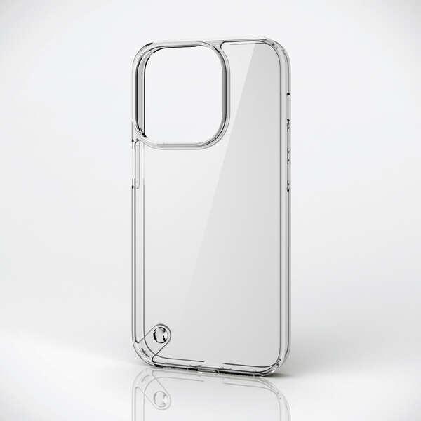 側面に弾力性のあるTPU素材を、背面に強じんで透明度の高いポリカーボネート素材を使用した、スリムなスタイルのiPhone 14 Pro用ハイブリッドケース