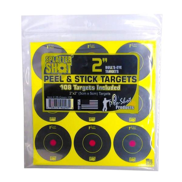Green SplatterShot Bullseye 2インチ(約5.08cm) 108ターゲット(サバゲー シューティング ハンティング 狩猟 狩り 射撃 クレー射撃 実銃)