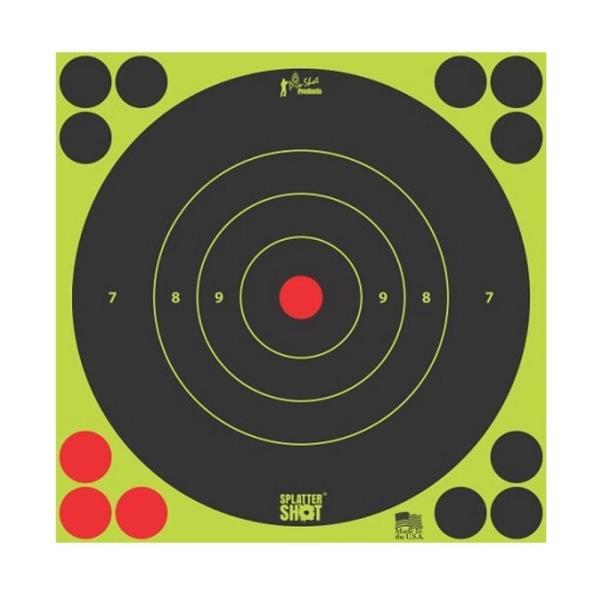 SplatterShot 8インチ(約20.3cm) Bullseye Target 6枚 グリーンpro shot　プロショット
