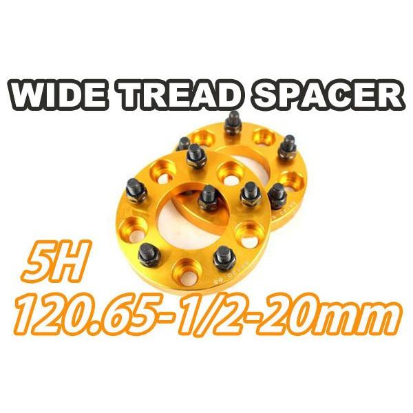 ●商品名●鍛造ワイドトレッド スペーサー　２枚組　5穴PCD120.65　ボルトナット　1/2-20 　20mm　金製品仕様本体　　　　：5穴PCD120.65　外径/156ｍｍ、内径/74.1ｍｍ、厚み/20ｍｍ穴　　　　　：5穴PCD1...