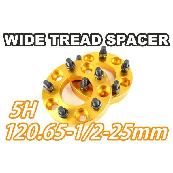 ●商品名●鍛造ワイドトレッド スペーサー　２枚組　5穴PCD120.65　ボルトナット　1/2-20 　25mm　金製品仕様本体　　　　：5穴PCD120.65　外径/156ｍｍ、内径/74.1ｍｍ、厚み/25ｍｍ穴　　　　　：5穴PCD1...