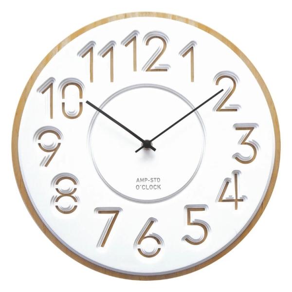 商品情報彫刻をイメージした立体的な数字が特徴のカービングシリーズです。アートな影を映すマットホワイトの文字盤に木素材を組み合わせてお部屋を選ばない上品なデザインに仕上げています。商品詳細サイズΦ300×奥行45(mm)重量0.9(kg)カラ...