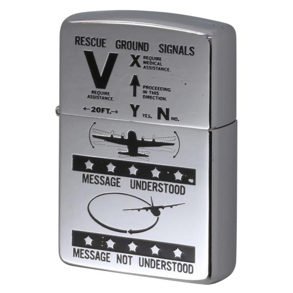 ミリタリー用品で有名な米国ALPHA社のロゴと航空搭乗員のサバイバルシグナルをデザインしたZIPPO。ニッケルメッキ、エッチング、色入れ。コンディション：【目立った傷や汚れなし】製造年月：1994年2月製造国：アメリカ合衆国発売国：日本付属...