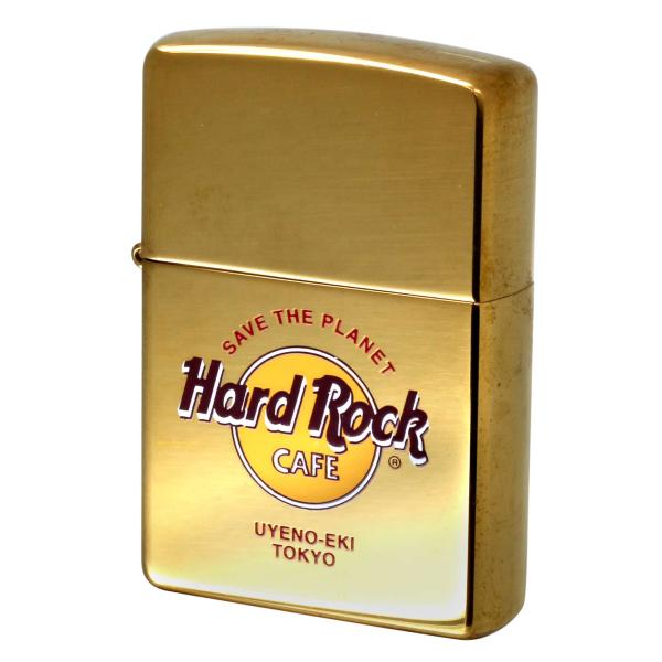 アメリカ料理を提供するチェーン店「Hard Rock CAF?」のZIPPO。こちらは、上野駅Ver.です。専用のブリキ缶ケースが付属します。真鍮、鏡面、プリント。コンディション：【未使用に近い】製造年月：2004年10月製造国：アメリカ合...
