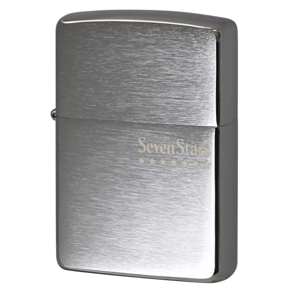 Seven Stars セブンスターのキャンペーン品のZIPPO。30箱購入で先着4千名だったようです。さり気なくロゴマークがデザインされた、シンプルで使いやすいデザインです。彫刻、ブラッシュドクローム。コンディション：【未商品】製造年月：...