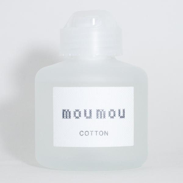 mou [mu] ムー：やわらかい●コットンやわらかく包み込むコットンをイメージさせる温もりのある清らかな香り日々の暮らしの中でとても身近な存在のファブリック。いろんな素材がある中で、代表的な天然の素材を香りで表現しました。ファブリックと香...