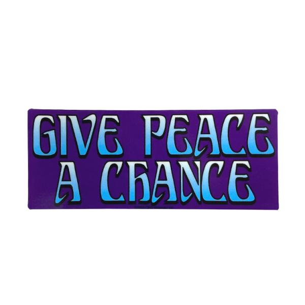 ユニークデザインステッカー。 パロディ「Give Peace A Chance」≪商品詳細≫サイズ：縦61mm / 横151mm