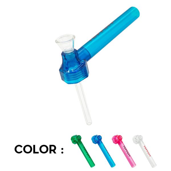 TOP PUFFのペットボトル用水パイプキット。ペットボトルコンバーター。サイズ：キャップマウスピース長さ 145mm / ステム長さ 145mm