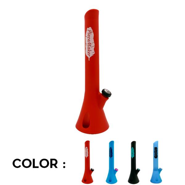 シリコンスモークアイテムのトップメーカー、PieceMakerのオリジナルシリコンボング Kirby。サイズ：高さ380mm / 土台直径110mm / 吸い口内径約40mm素材：耐熱フードグレードシリコン / フードグレードステンレススチール