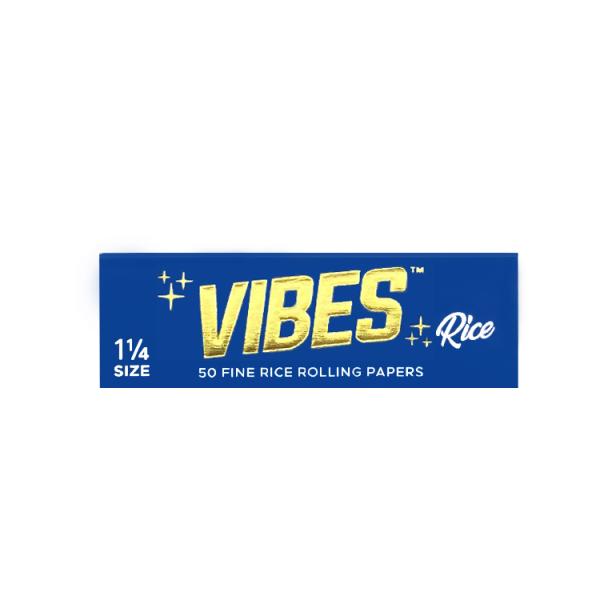 VIBESのライスペーパー1 1/4サイズ。サイズ：長さ76mm / 幅44mm入数：50枚入り