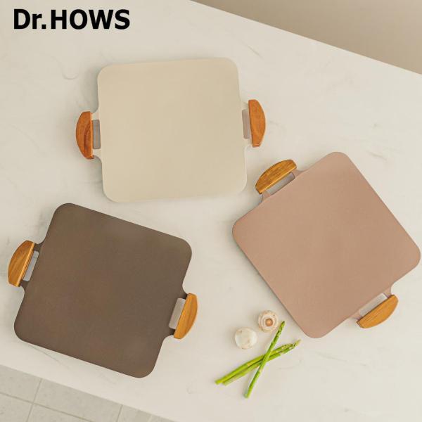 Dr.HOWSならではの感性的な色調＆デザインサイズ(約) 幅41×奥行31×高さ2.2cm/取っ手：3.3cm×10cm重量 約1.4 kgカラー チャコール、ヌーディーピンク、ホワイト材質 本体/アルミニウム、ウッド（チーク）加工 加工...