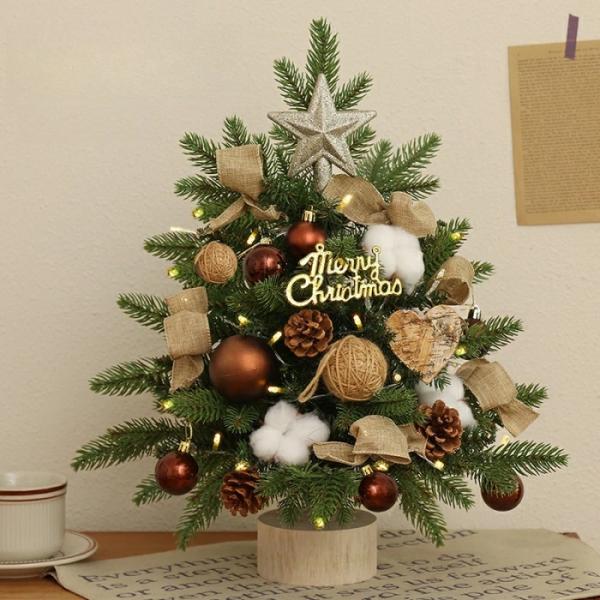 クリスマス雰囲気満点！クリスマスツリー 卓上 45cm 60cm ミニツリー クリスマス飾り 部屋 商店 おもちゃ プレゼント 珈琲屋さんやパン屋さん カジュアル おしゃれ 新生活 母の日 ギフト プレゼント 新作 セール 激安 人気 定番...