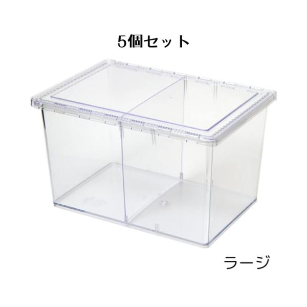 クリアースライダーは本体・蓋・ストッパー・セパレータ全てスチロール樹脂製です。上下透明で、通気口も外周部分にしかないので中の生物を上からも観察し易くなっています。スライド式の蓋の為上下が隙間なくきっちり閉まるので、コバエの侵入も防ぎます。セ...