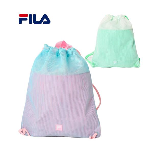 人気スポーツブランド「FILA(フィラ)」の、女の子向けプールバッグです。開閉が簡単な巾着タイプのナップサック。背負えるショルダー紐と、かけておく時に便利な上部の持ち手付き。涼し気で通気性の良いメッシュ素材を使用しており、濡れた衣類の収納に...