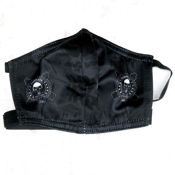 Comp LyfeのFace Mask Bearded Skullが登場です♪サイズ約140mm×180mm2層の100％再生プラスチックボトルから作られたソフト生地鼻とあごにぴったりフィットするマジックテープ止め内容品：Comp Lyfe...