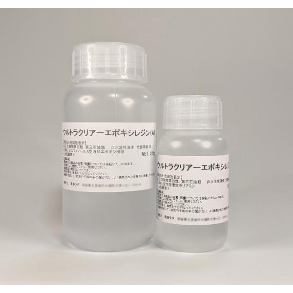 ウルトラクリアーエポキシレジンは室温硬化型の難黄変高透明2液性エポキシ樹脂です。2液を混合して注型するとガラス状の光沢がある透明な硬化物が得られます。高い流動性があるため、気泡が抜けやすくなっています。低毒性・低臭・低発熱で扱いやすいエポキ...