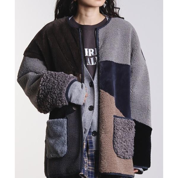 『タイムセール実施中』ZOZO問い合わせ番号:101020325ショップ:ROSE BUD，ローズバッドブランド:ROSE BUD，ローズバッド商品名:PATCHWORK FAUXFUR COATカテゴリ:ジャケット/アウター>その他...