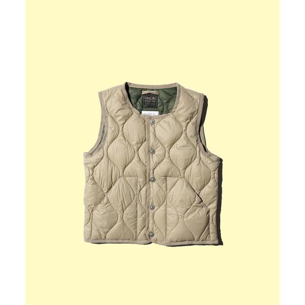 ZOZO問い合わせ番号:101020904ショップ:C.E.L.STORE，セルストアブランド:TAION，タイオン商品名:TAION / タイオン KIDS MILITARY CREW NECK BUTTON DOWN VEST (TAI...