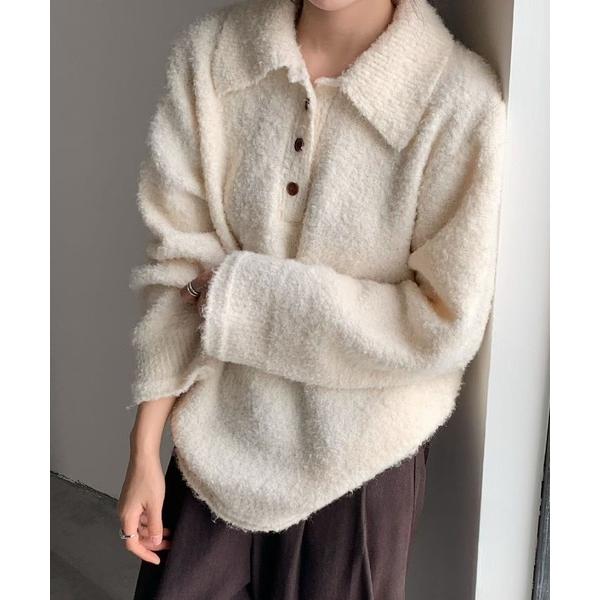 『タイムセール実施中』ZOZO問い合わせ番号:101090775ショップ:Doula Doula，ドゥーラドゥーラブランド:2ly2，トゥーリートゥー商品名:衿付きふわもこニットプルオーバーカテゴリ:トップス>ニット/セーターブランド...