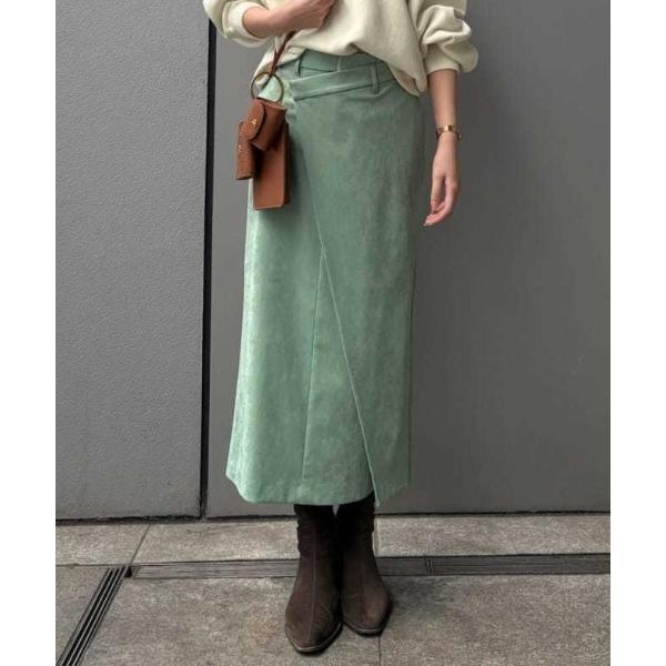 ZOZO問い合わせ番号:101091454ショップ:Mila Owen，ミラ オーウェンブランド:Mila Owen，ミラオーウェン商品名:【セットアップ対応】スウェードアシメストレートスカートカテゴリ:スカート>スカートブランド品番...