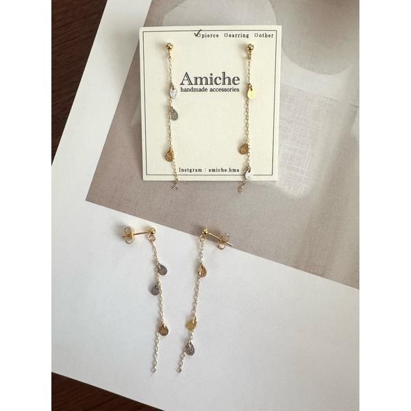 ※このアイテムは返品・交換対象外商品です。ZOZO問い合わせ番号:101091587ショップ:TONE，トーンブランド:tone，トーン商品名:【Amiche】ドロップチャームピアス(MA)カテゴリ:アクセサリー>ピアス（両耳用）ブラ...