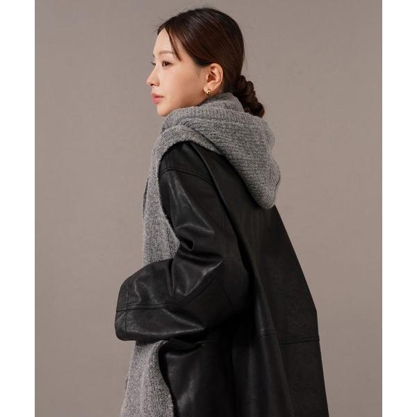 『セール実施中』ZOZO問い合わせ番号:101092035ショップ:Outfitter lab，アウトフィッターラボブランド:CEMONEMO，セモネモ商品名:フード付き リブニット マフラーカテゴリ:ファッション雑貨>マフラーブラン...