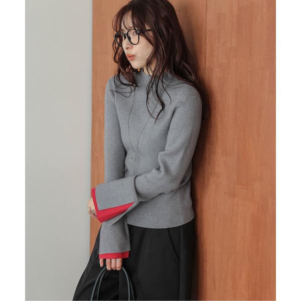 『タイムセール実施中』ZOZO問い合わせ番号:101092125ショップ:SUGAR BISKET，シュガービスケットブランド:AMELY，エミリー商品名:レイヤード風 フレアスリーブ ニットプルオーバーカテゴリ:トップス>ニット/セ...