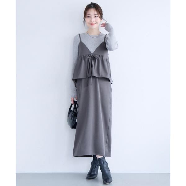 ZOZO問い合わせ番号:101092685ショップ:coca，コカブランド:coca（coca），コカ商品名:ペプラムキャミソールワンピースカテゴリ:ワンピース/ドレス>ワンピースブランド品番:26-250841007-13素材:ポリ...