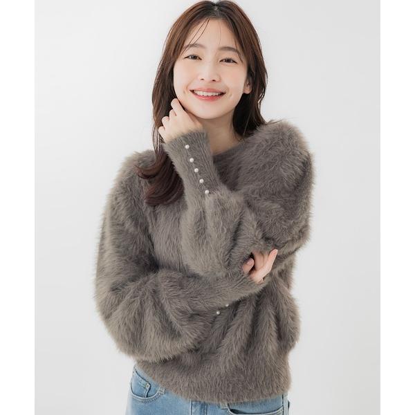 ZOZO問い合わせ番号:101092706ショップ:coca，コカブランド:coca（coca），コカ商品名:袖パールシャギーニットトップスカテゴリ:トップス>ニット/セーターブランド品番:36-250831002-16素材:ナイロン...